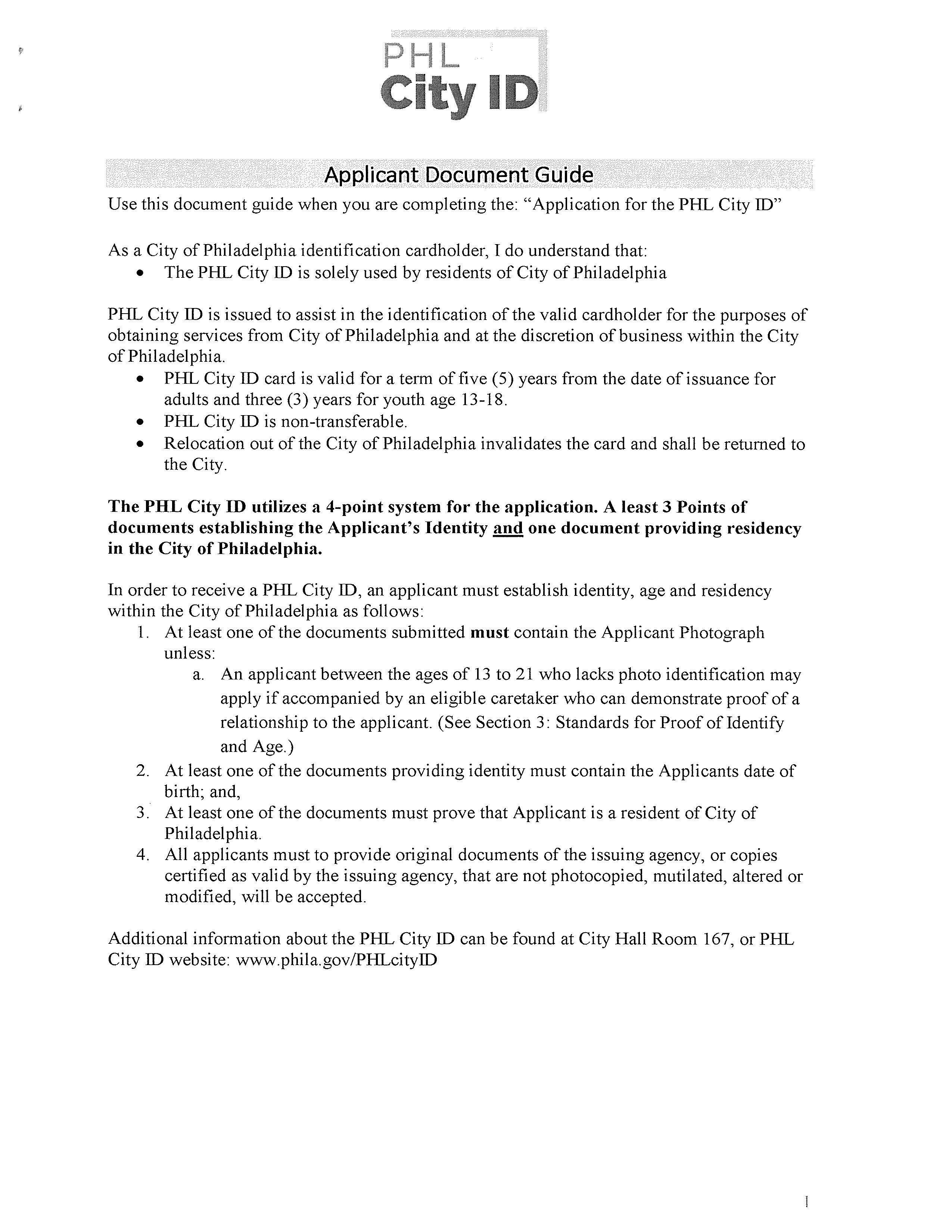 City ID Document Guide – Modero & Co.